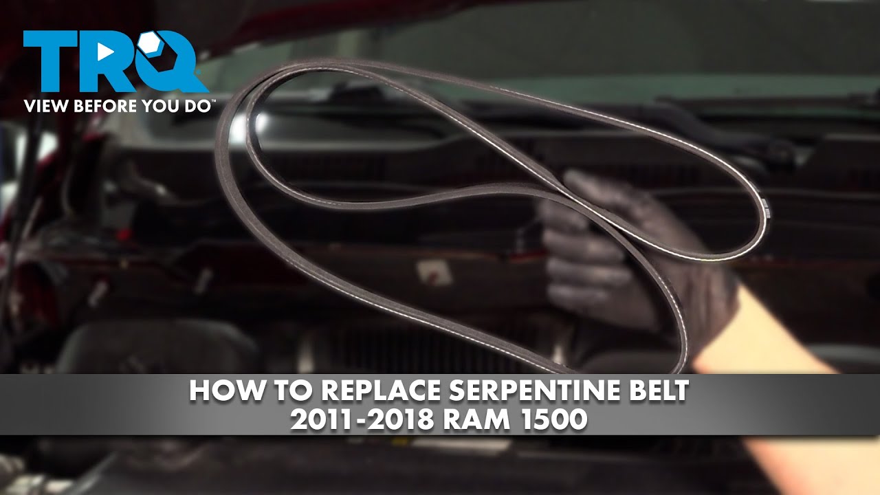 How to Replace Serpentine Belt 2011-2018 RAM 1500 3.6L V6 - YouTube