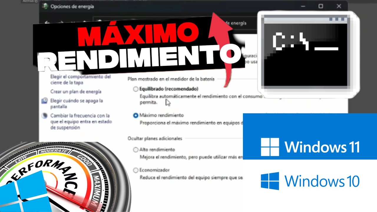 Activa el MÁXIMO RENDIMIENTO EN WINDOWS 11 o WINDOWS 10 y Desbloquea ...