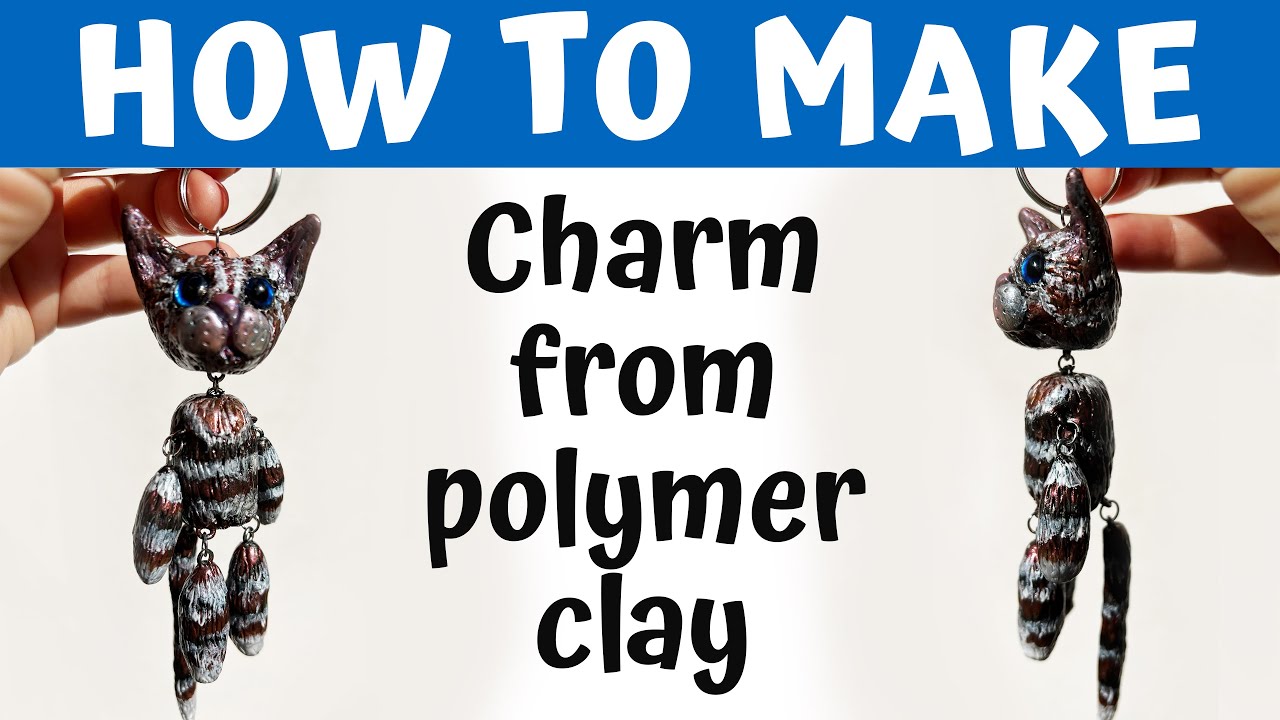 Cute cat charms: FIMO clay crafting tutorial - YouTube