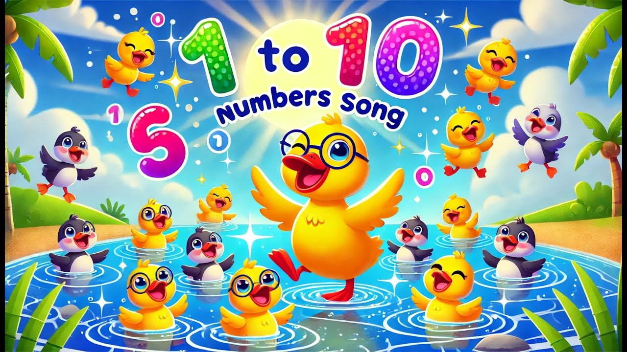Counting Little Ducks | Learn Numbers 1 to 10 |Duck Song | Numbers Song ...