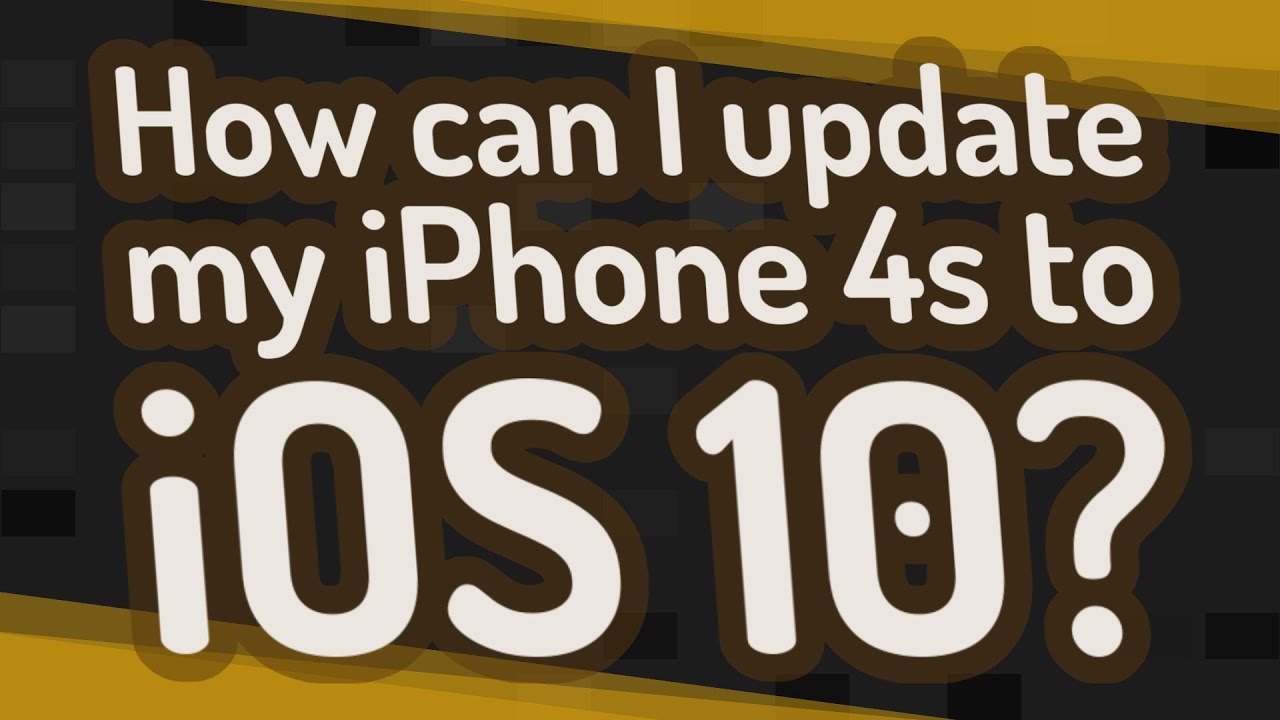 How can I update my iPhone 4s to iOS 10? - YouTube