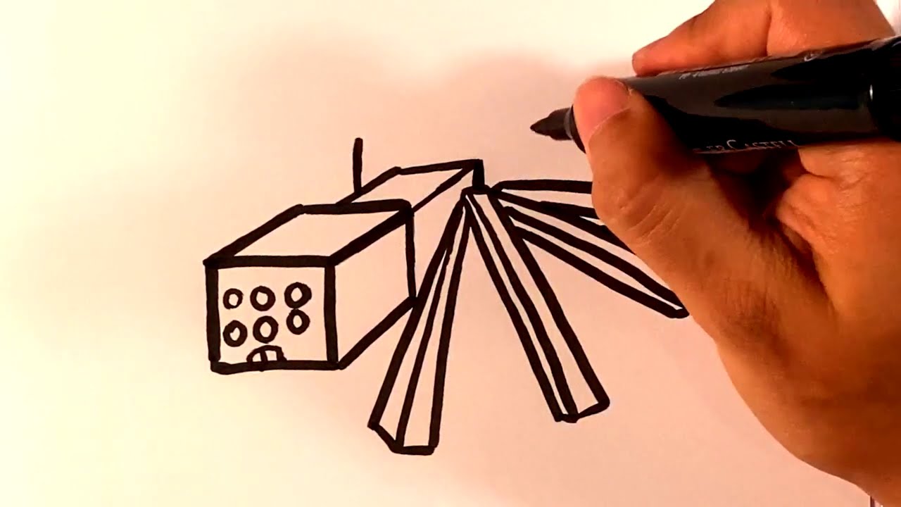 Minecraft Spider Drawing