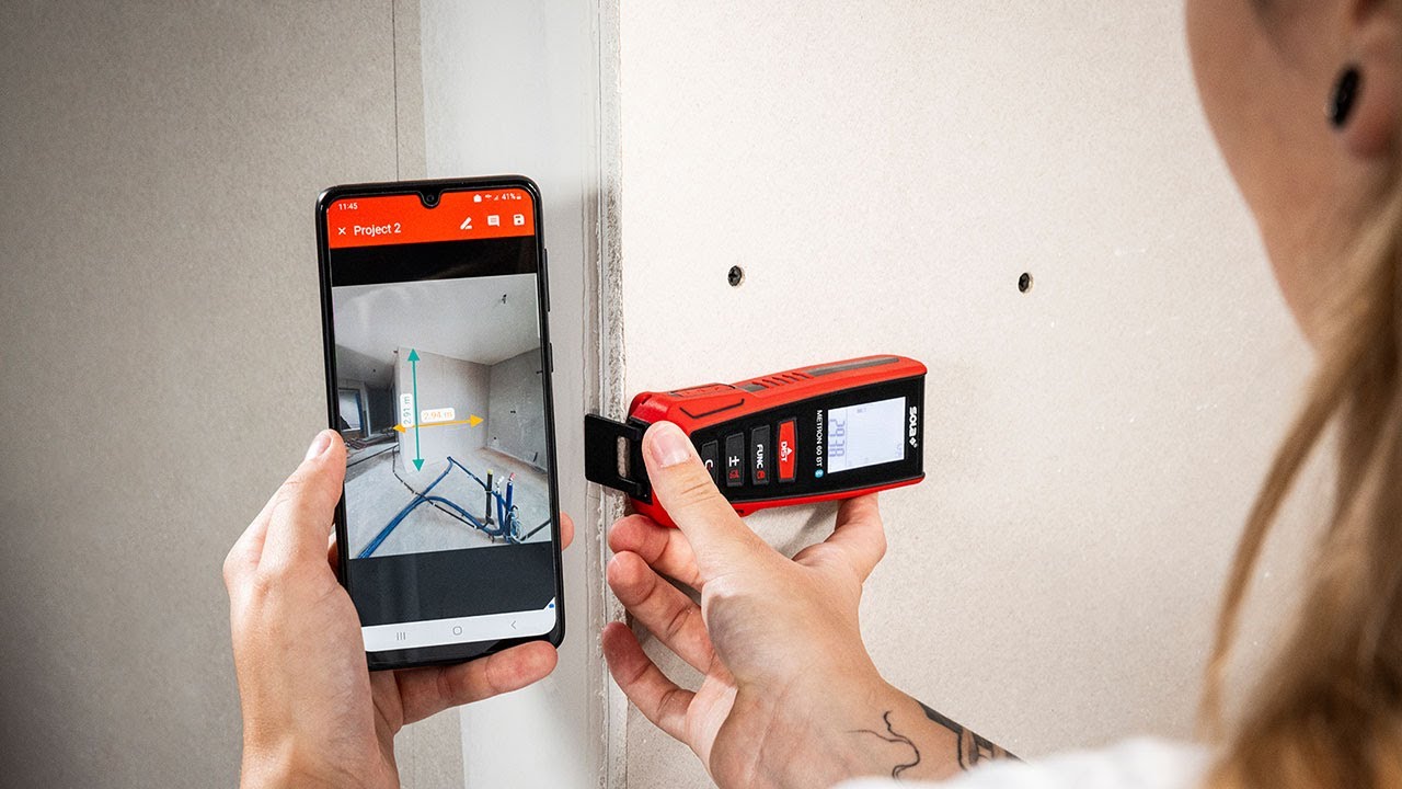 SOLA MEASURES APP featuring METRON laser distance meter - YouTube