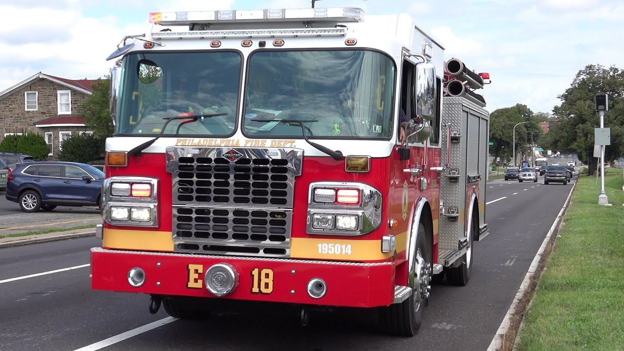***NEW TO THEM*** Philadelphia Fire Department Engine 18 Responding Q ...