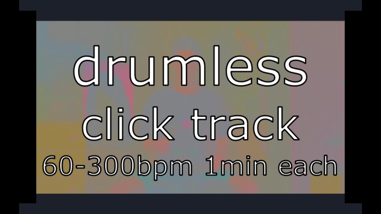 METRONOME (60bpm - 300bpm 1 minute each tempo) Simple Click Track for ...