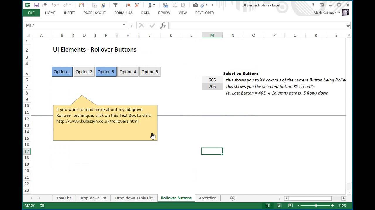 Free UI Elements Drop-down List, Rollovers for Excel 2010 and Excel ...