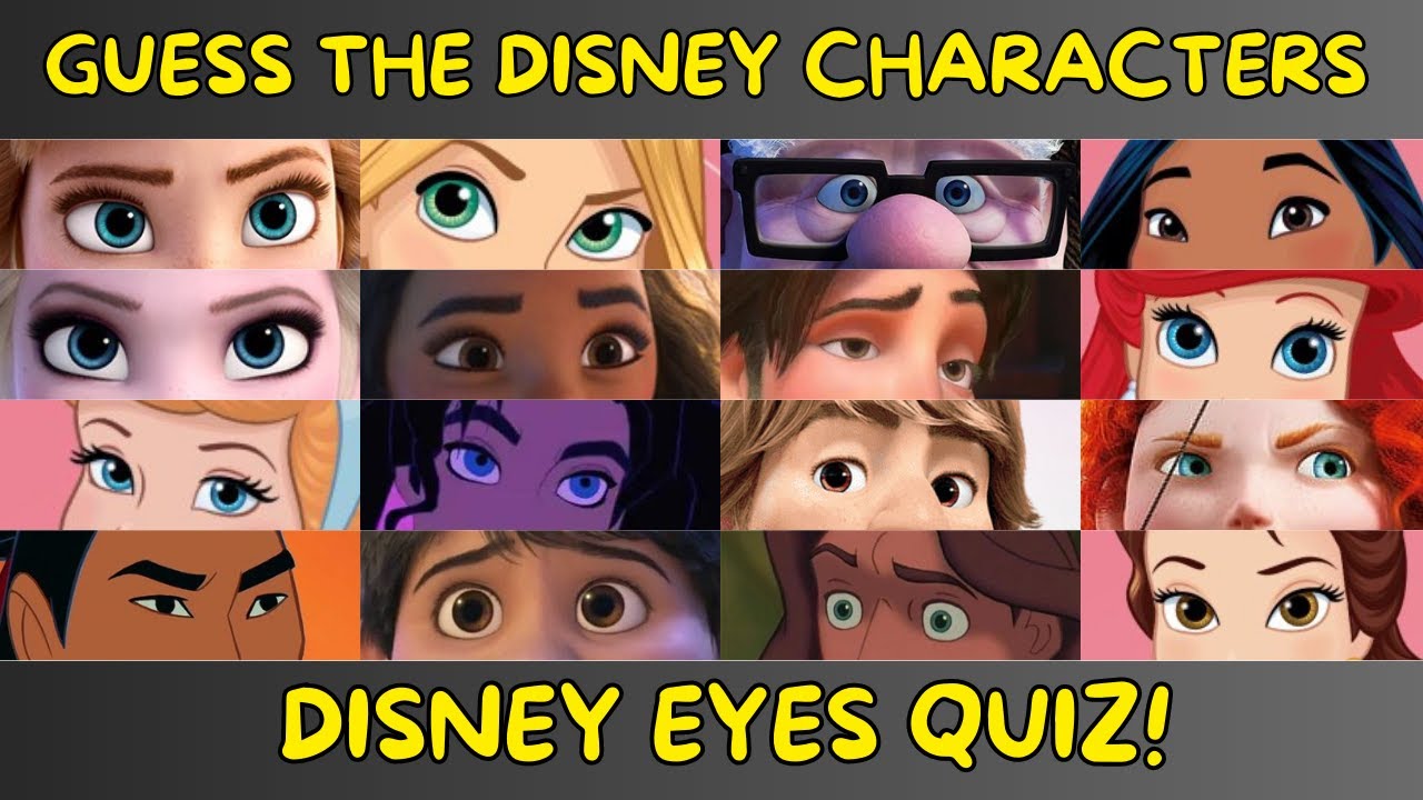 Guess The Disney Character By Their Eyes Disney Eyes Quiz Youtube