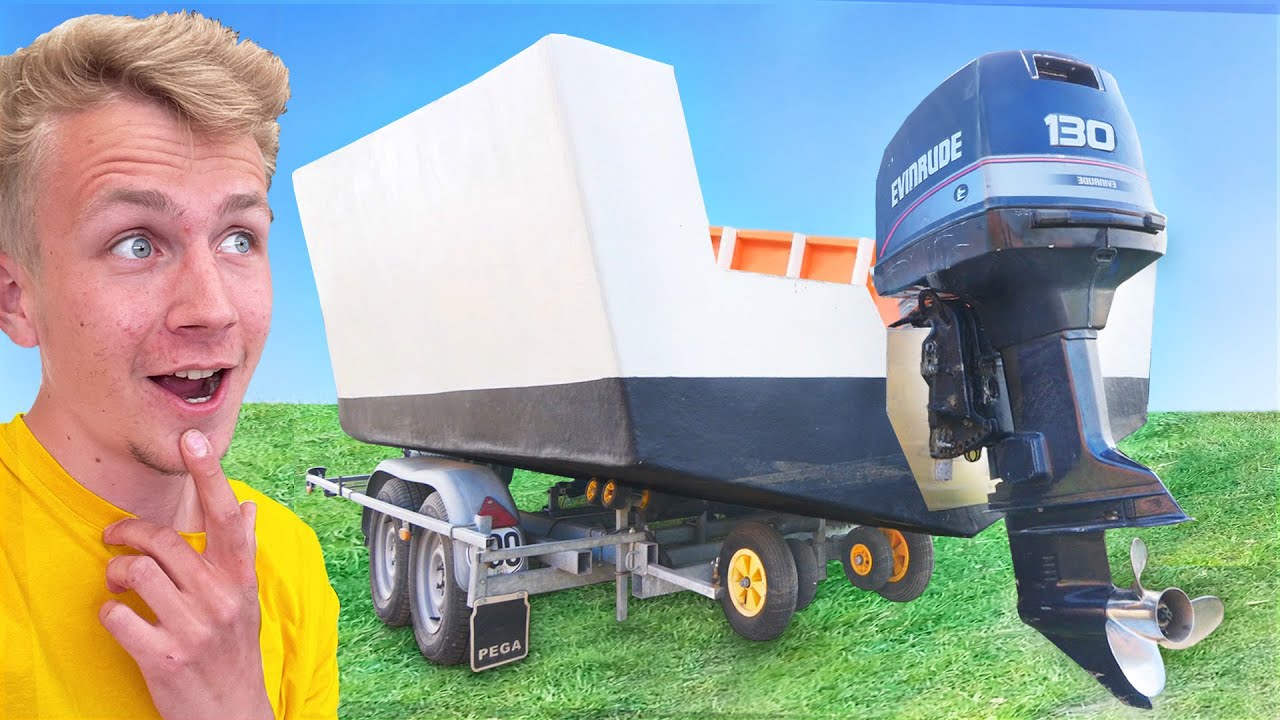 DIKKE MOTOR ACHTER BOUW BOOT HANGEN! (BOOT BOUWEN #15) - YouTube