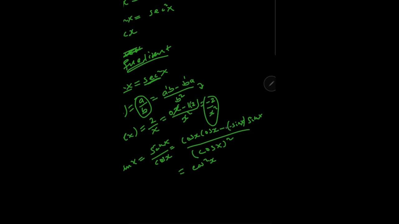 derivatives simple trigonometric functions in afaan oromoo - YouTube