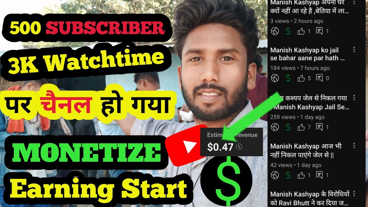 💲1K Subscriber Aur 3K Watchtime Par Channel Ho Gaya Monetize 😊 Technical Mintu Bihari | - YouTube