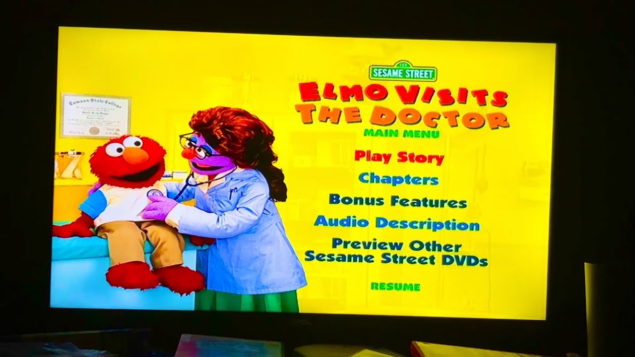 Elmo Visits The Doctor 2005 DVD Menu Walkthrough (20th anniversary ...