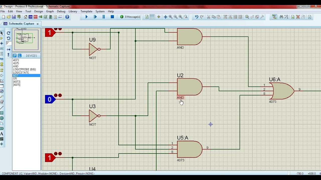 Boolean Function Implementation in Proteus Experiments 1&2 - YouTube