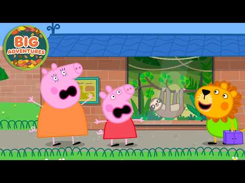 Peppa Pig Gets SCARED by NEW Friend LARENZO LION! 😱🦁 Zoo Playdate Adventure | Full Episodes | 1 Hour