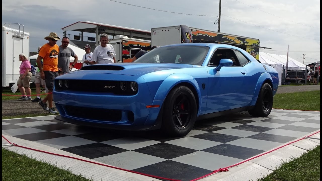 2018 Dodge Demon Challenger Srt In Blue And 840 Hp Engine Sound On My Car