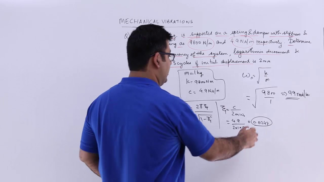 Mechanical vibrations example problem 4 - YouTube