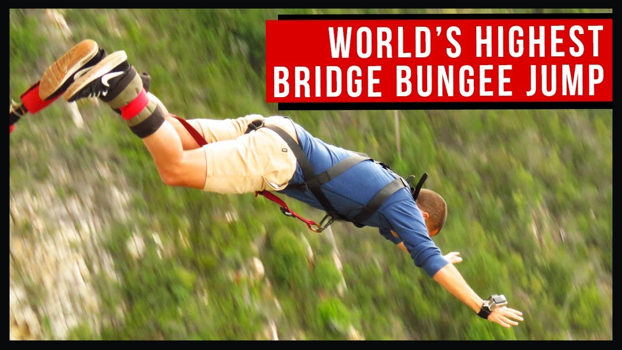 WORLD'S HIGHEST BRIDGE BUNGEE JUMP!! (216m) BLOUKRANS BRIDGE, SA | VLOG ...