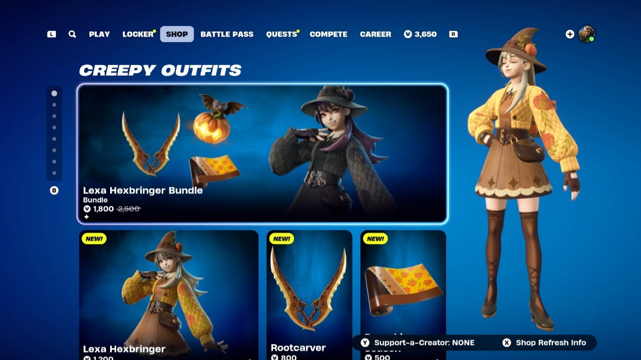 FORTNITE BUYING LEXA HEXBRINGER BUNDLE - YouTube