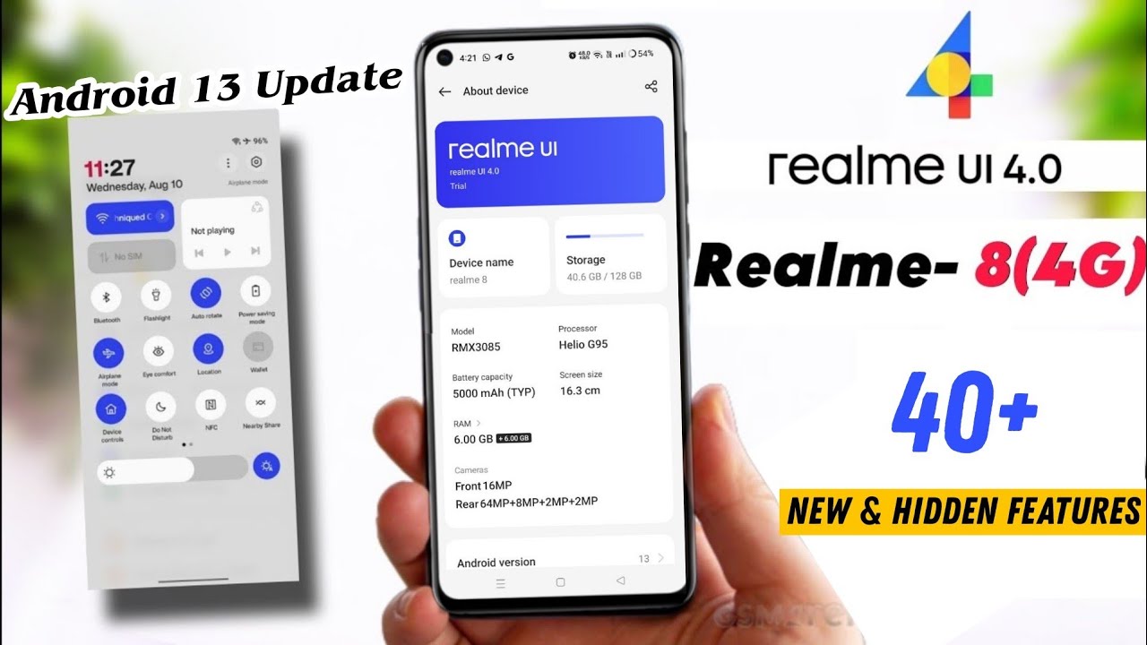 Realme 8 4g Realme Ui 4.0 Update | 40+New & Hidden Features | Realme 8 ...