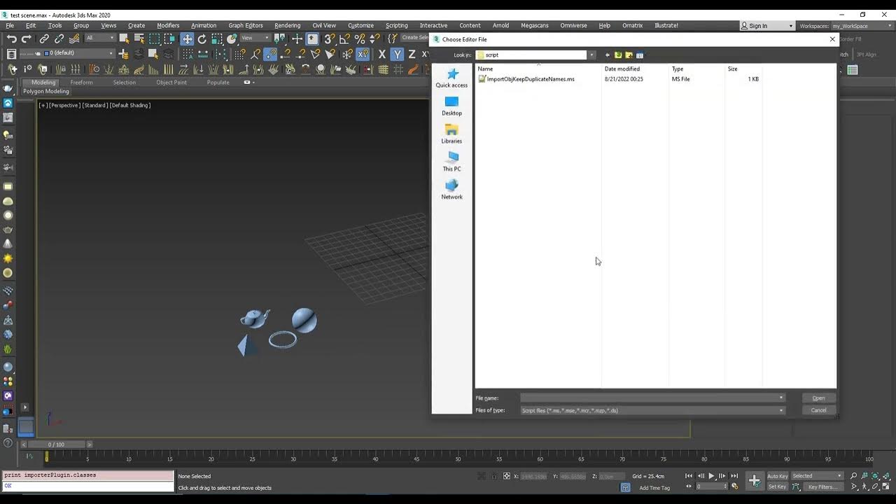 3DS Max - Script - Import Obj And Keep Duplicate Names - YouTube