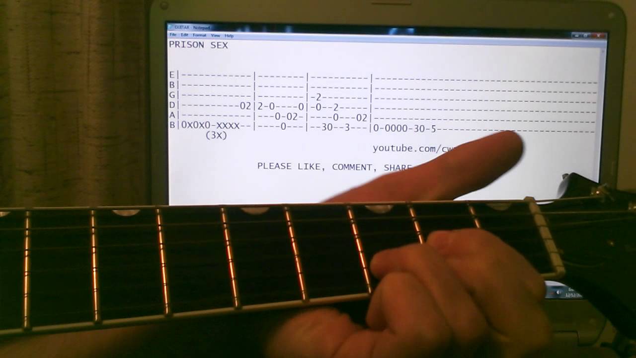 Tool Prison Sex Guitar Riff with Tab Lesson - YouTube