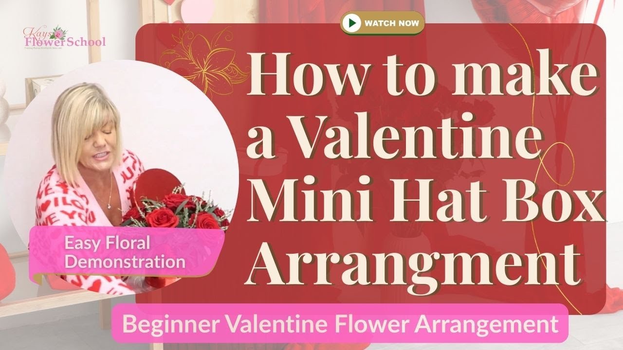 How to make a Valentine Mini Hat Box Arrangment - YouTube