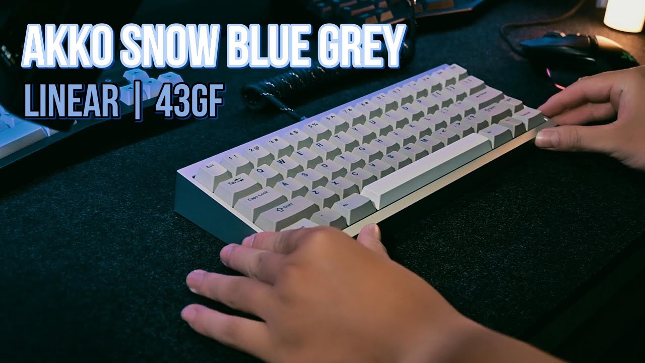 Akko Snow Blue Grey Smooth Linear Switches Sound Test - YouTube