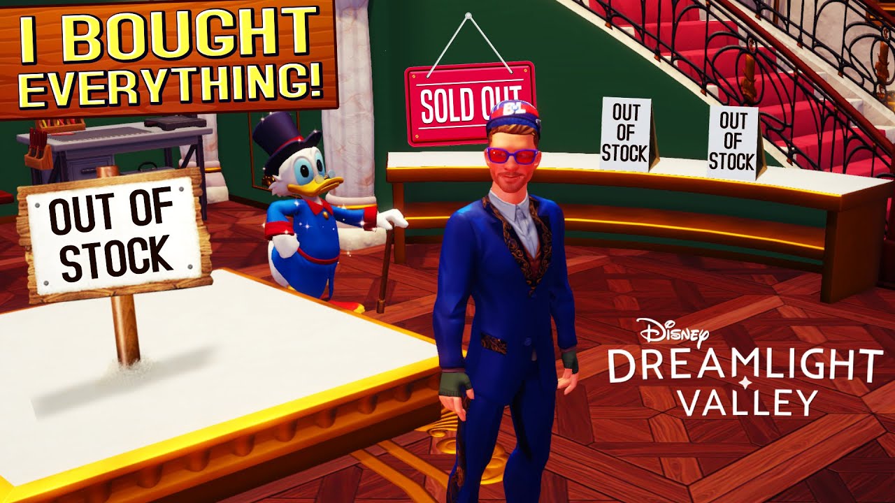 DISNEY Dreamlight Valley. I Bought EVERYTHING in Scrooge's Store For a ...