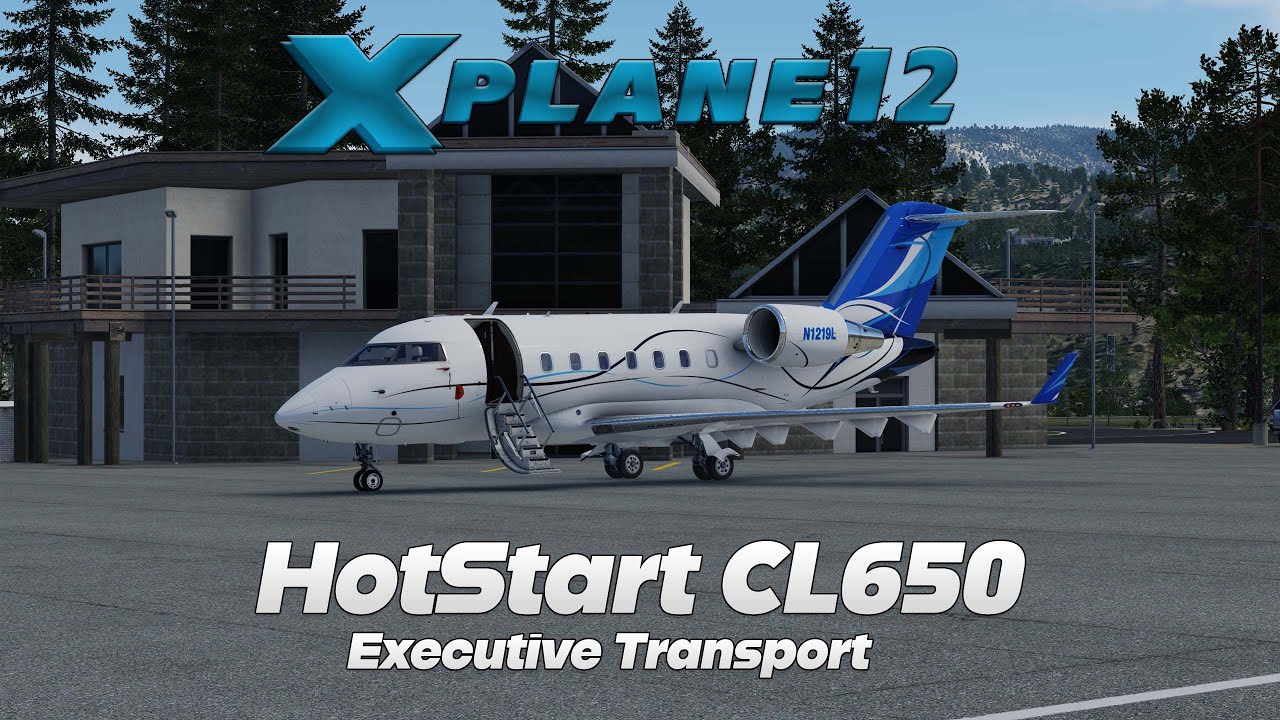 X-Plane 12 | HotStart Challenger 650 | Executive Transport - YouTube
