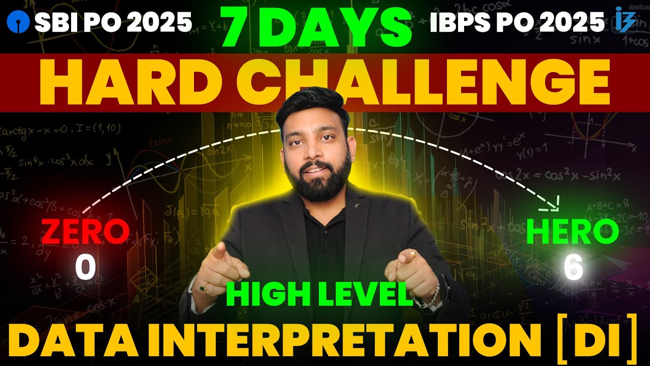 7 Days DI Hard Challenge 🔥 | High Level | Data Interpretation | SBI PO ...