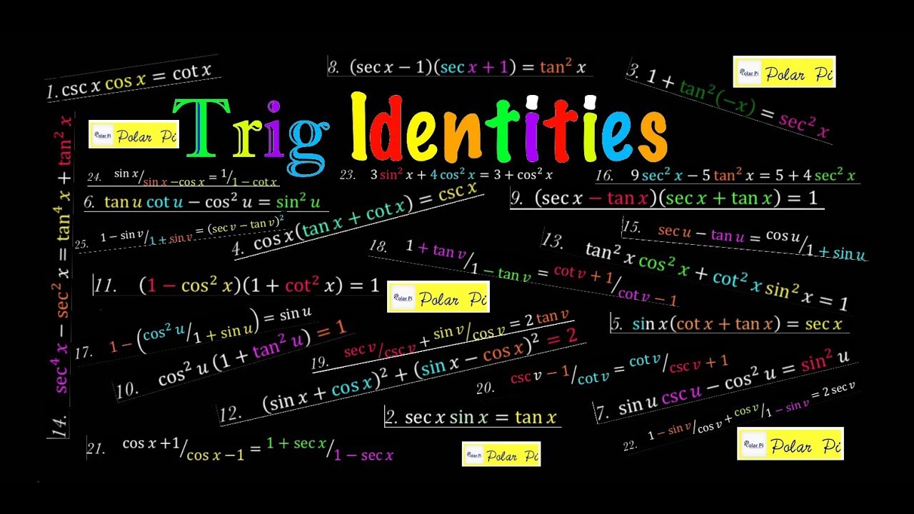 42 Verifying Trig Identities Questions (The First 25, some very hard ...