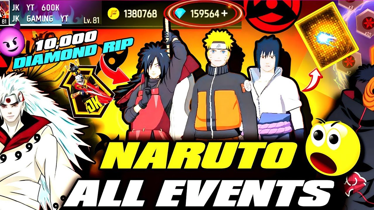 ALL NARUTO EVENT'S IN ONE VIDEO 🥵 || 10,000 DIAMOND RIP 😭 || NARUTO ...