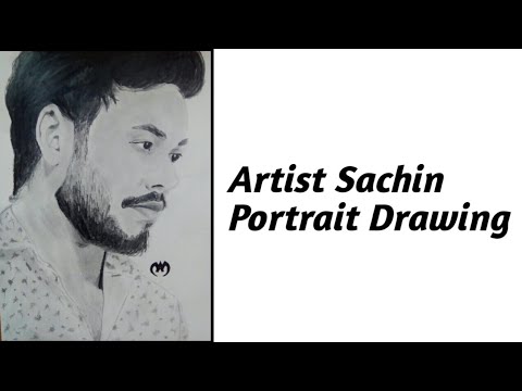 Artist Sachin Portrait Drawing. My Youtube teacher. - YouTube