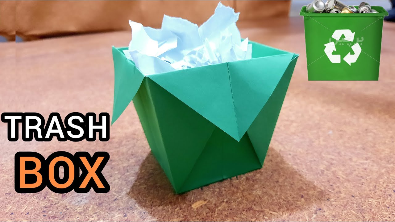Easy Origami Trash Bin Tutorial - STEP BY STEP - YouTube