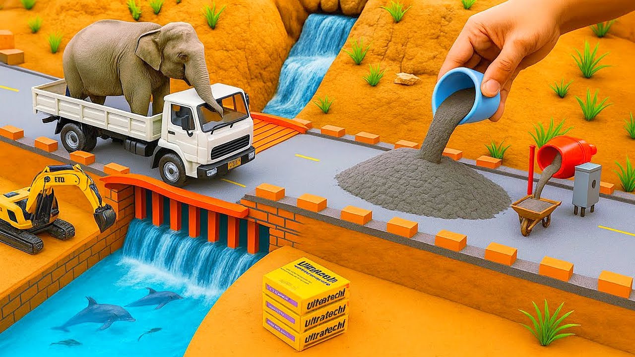 DIY Mini Truck Builds Strong Cement Bridge | Creative Engineering ...