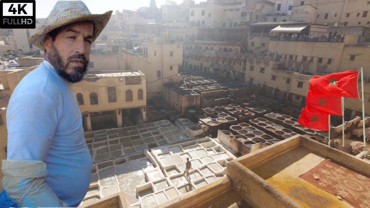 A Day's Work in the Tanneries of Fez (4K!) - YouTube