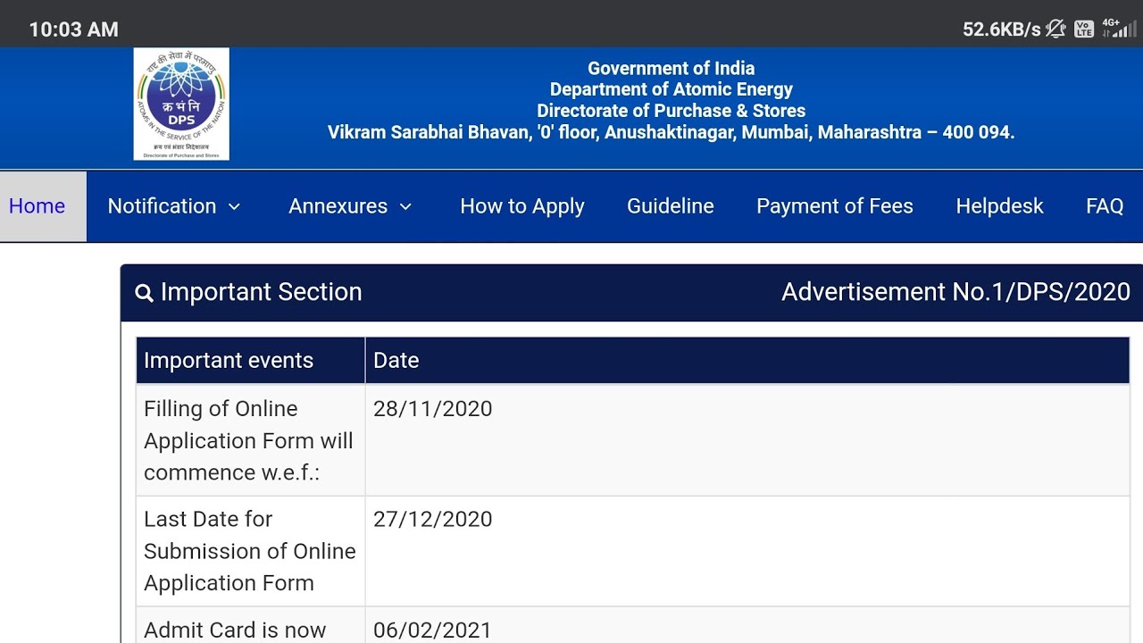 DAE DPS Result 2021 | Directorate Of Purchase & Stores Result 2021 ...