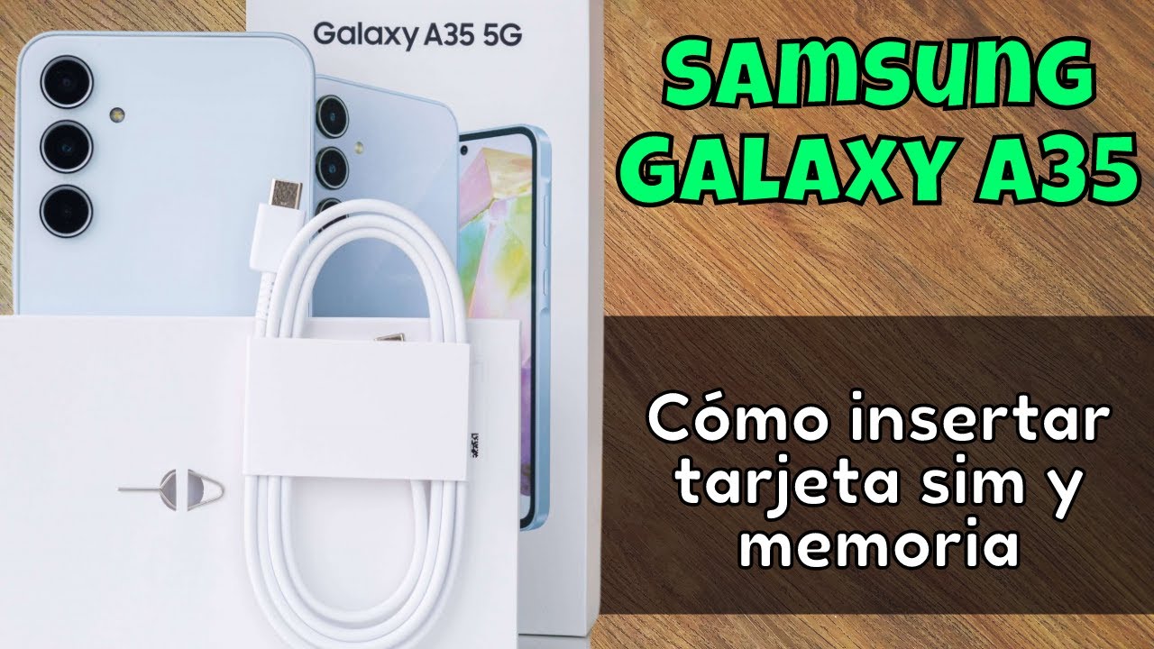 Cómo insertar tarjeta sim y memoria en Samsung Galaxy A35 - YouTube
