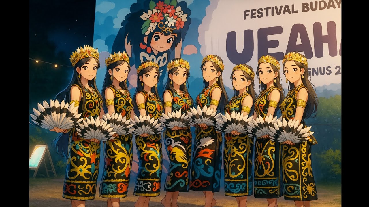 Perlombaan Tari Tradisional Datun Julud antar RT Desa Miau Baru - YouTube