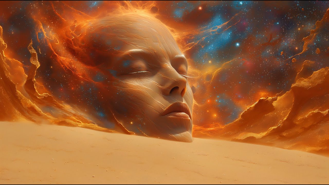 Mysterious and dreamy Arabic mask, visual assassin, desert background ...