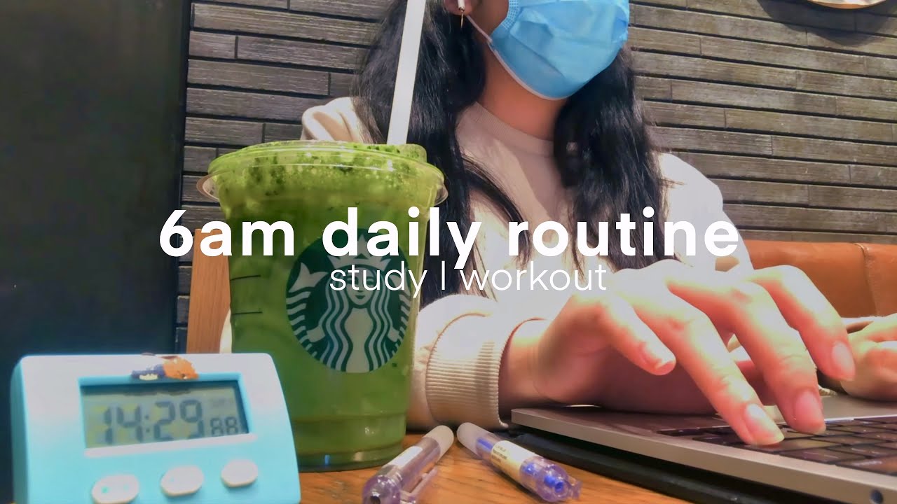 study vlog 🦷|| trying to be ⁺ﾟ𝒕𝒉𝒂𝒕 𝒈𝒊𝒓𝒍 * . 6am morning & workout ...