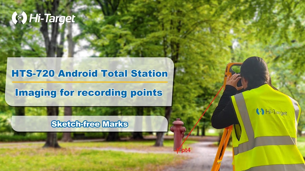 Tutorials | Imaging for recording points of HTS-720 Android total station - YouTube