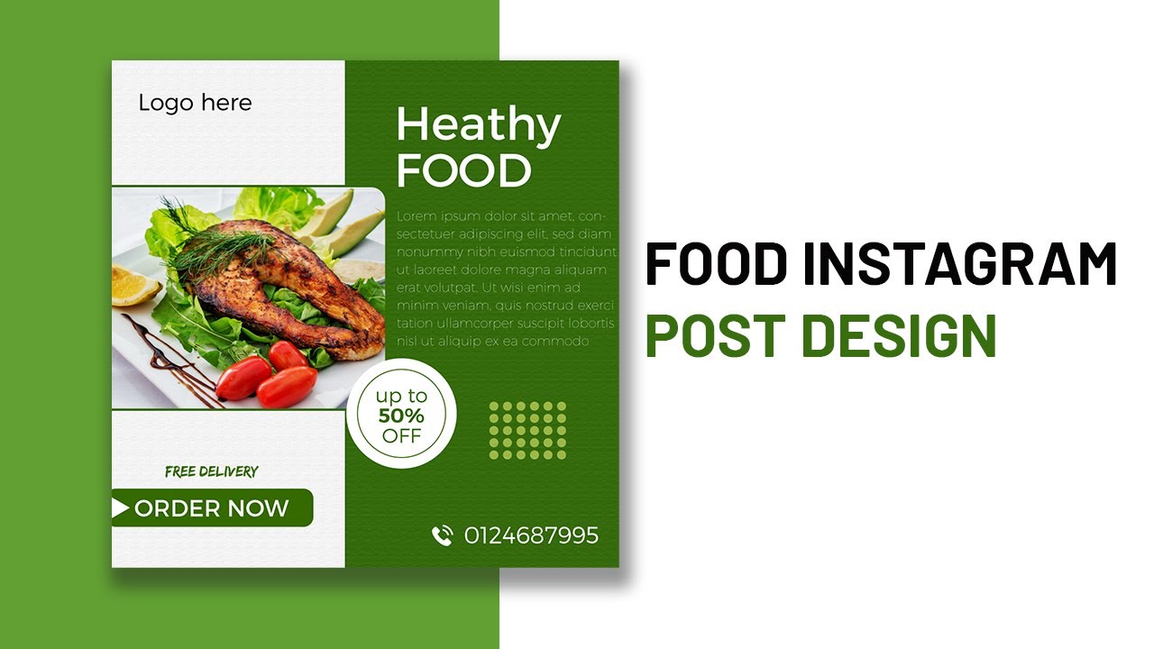 Food Instagram post design | social media design in adobe illustrator ...