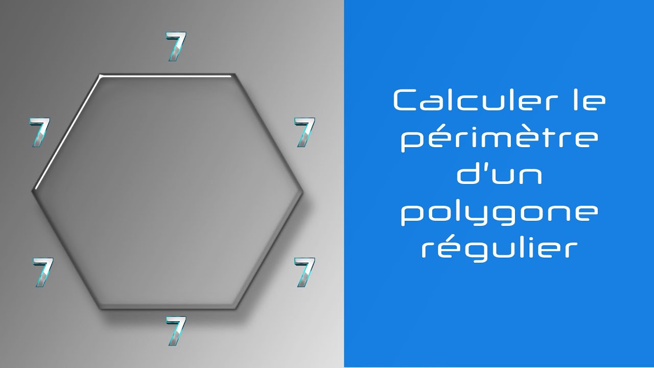 Calculer le périmètre d'un polygone régulier - YouTube