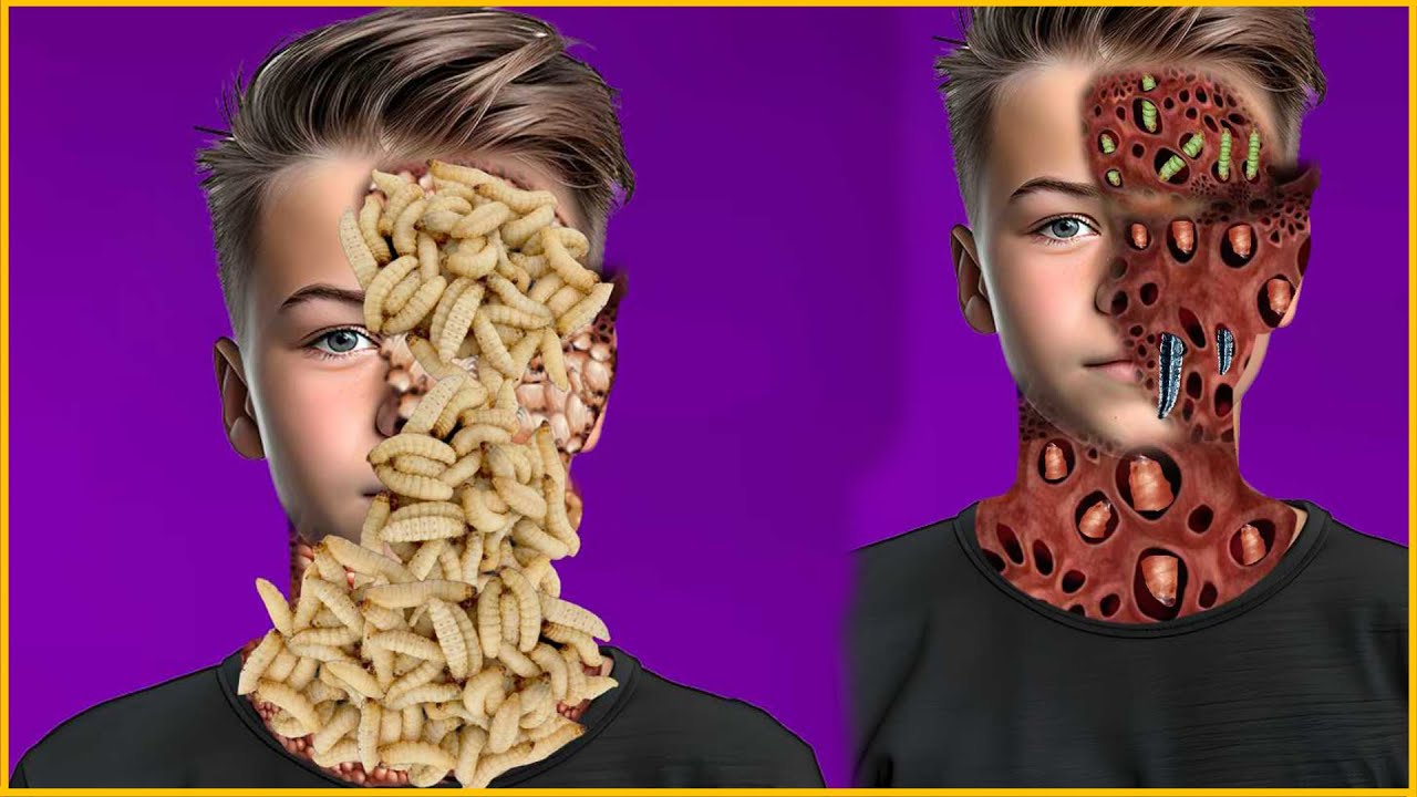 ASMR eye got worms | 2d ASMR mouth worms - YouTube