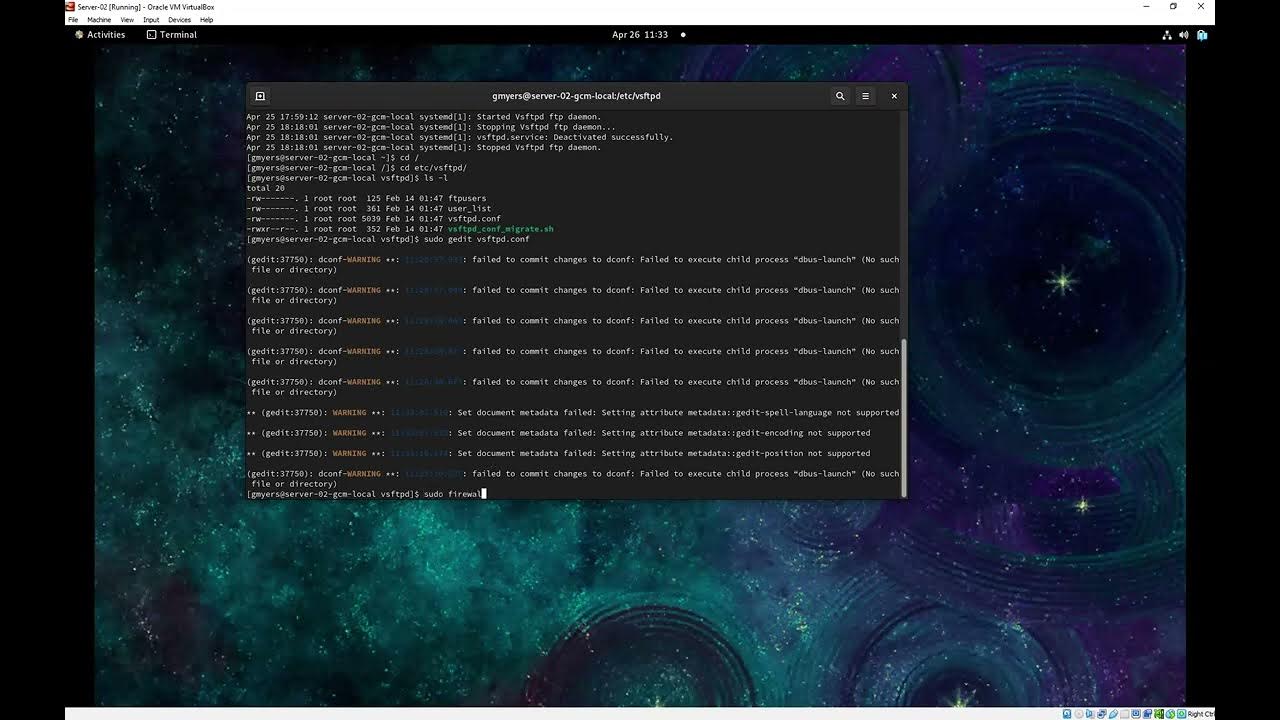 Oracle VM VirtualBox Manager (Centos VSFTP Installation) - YouTube