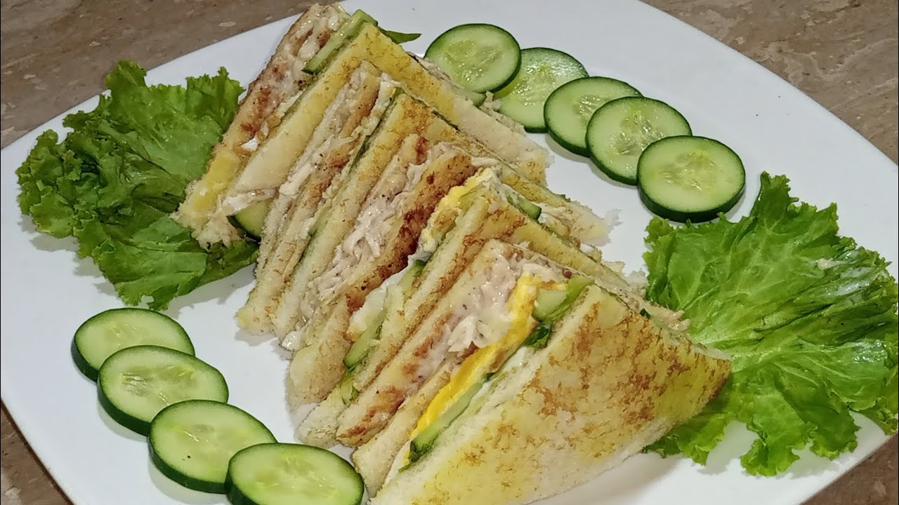 Chicken club sandwitch | Club sandwich recipe | Cooking with Rukhsana ...