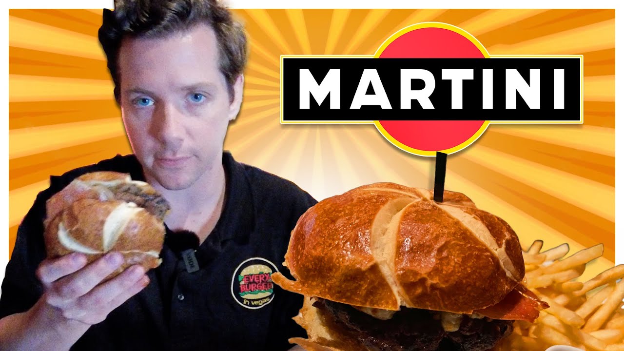 Eating Burgers at MARTINI Restaurant in Vegas | Food Review - YouTube