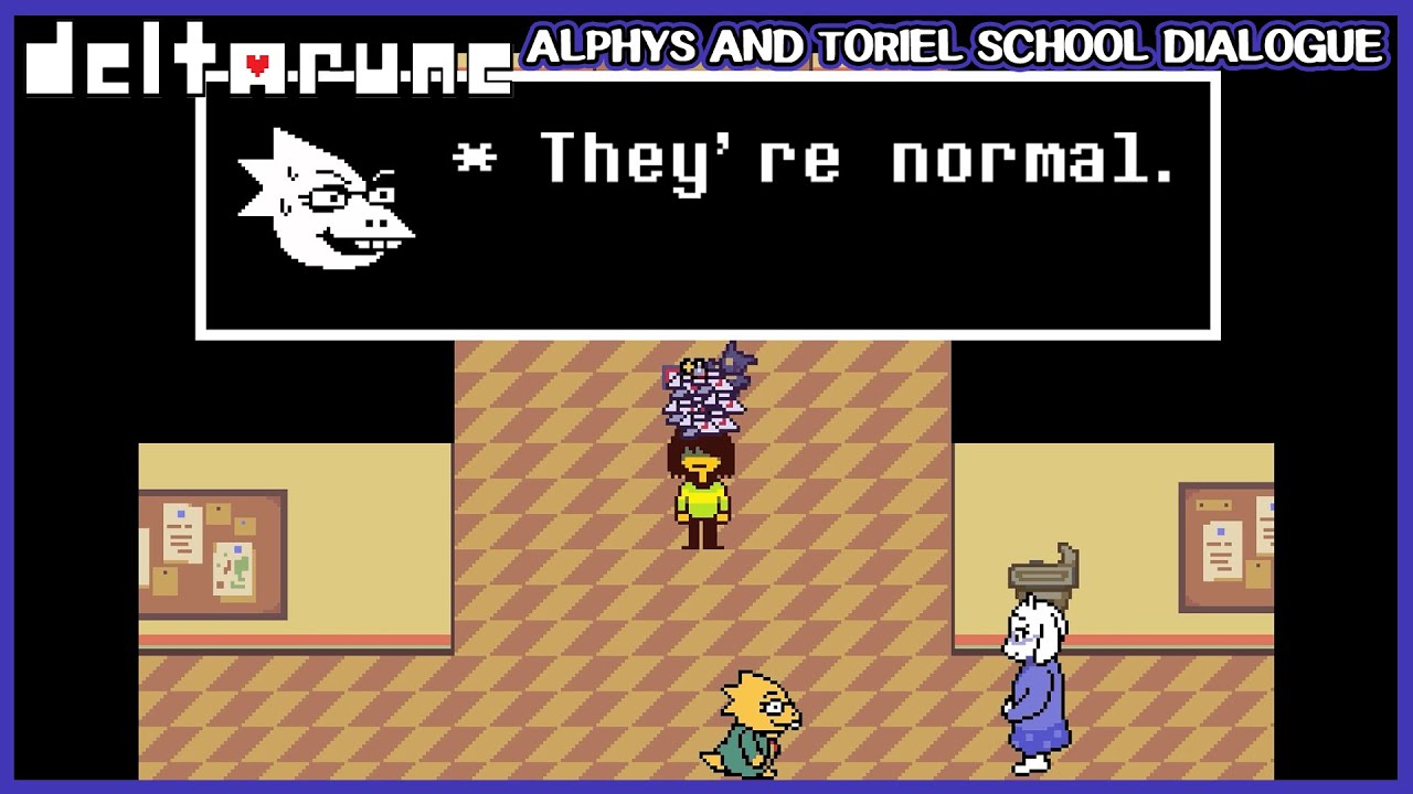 Alphys And Toriel School Dialogue Deltarune Chapter 2 Youtube