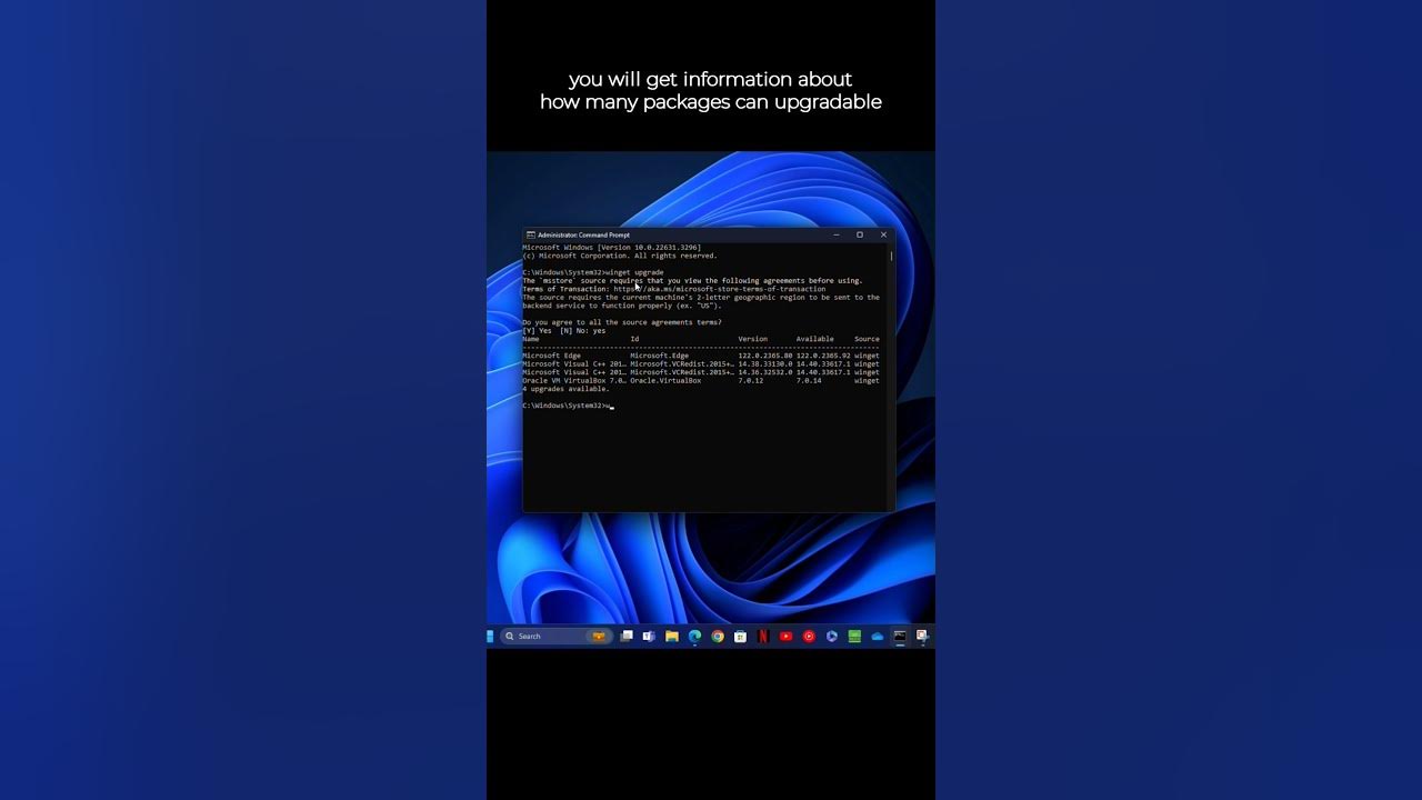 WinGet | Upgrading all apps | Command Line Prompt #technology #tech #windows - YouTube