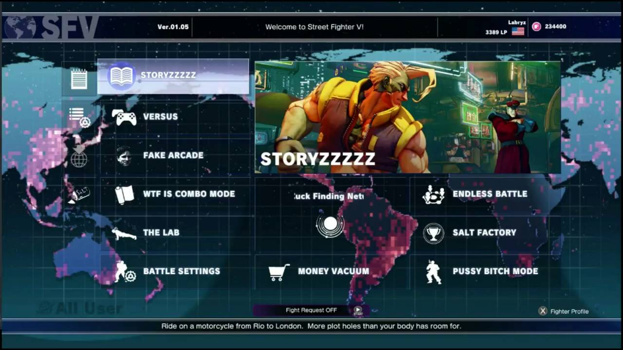 SFV SUCKS (the WIP menu mod) - YouTube